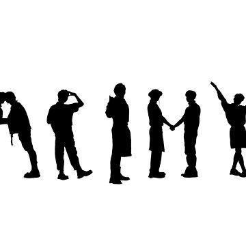 "Butter ARMY silhouette, Butter illustration stickers " Sticker for ...