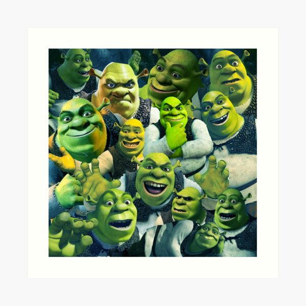 "Shrek collage poster design 2021" Art Print by aditmohan27 | Redbubble