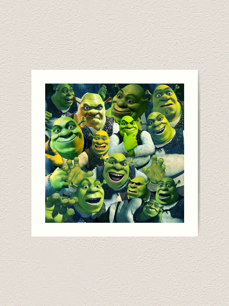 "Shrek collage poster design 2021" Art Print by aditmohan27 | Redbubble