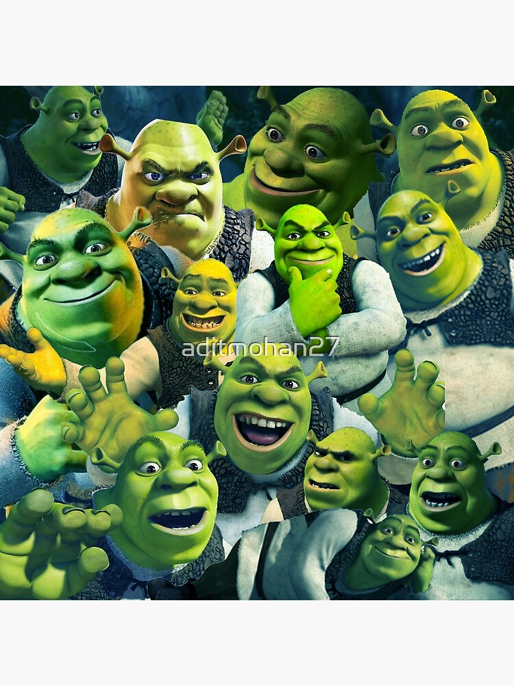 "Shrek collage poster design 2021" Art Print by aditmohan27 | Redbubble