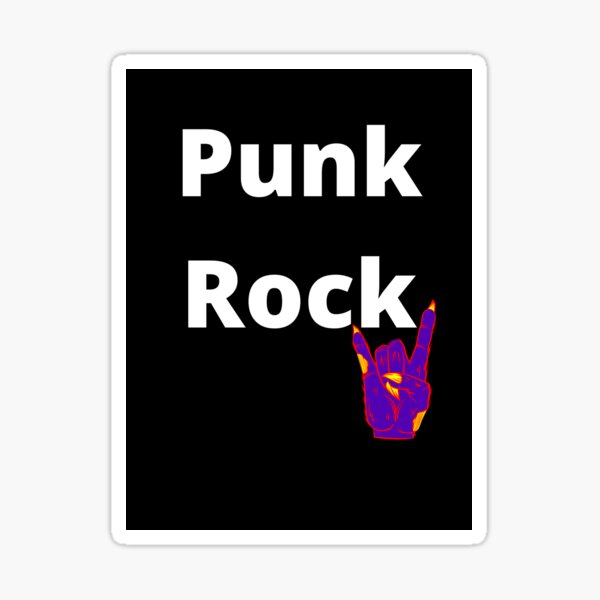"Punk rock" Sticker by WingedChaos | Redbubble