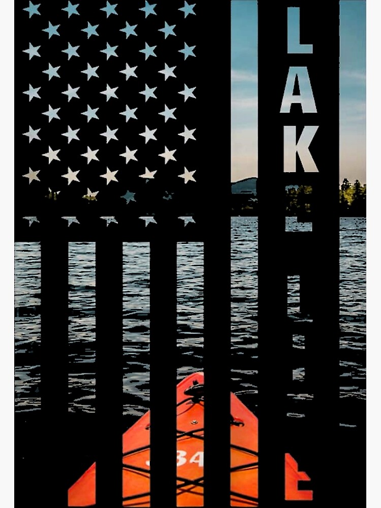 "Lake Life American Flag" Poster for Sale by david19usa | Redbubble