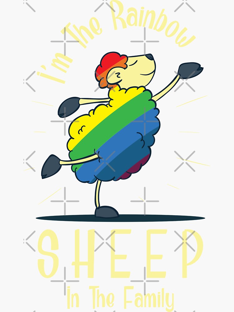 "Pride Rainbow Sheep" Sticker for Sale by Bricke | Redbubble