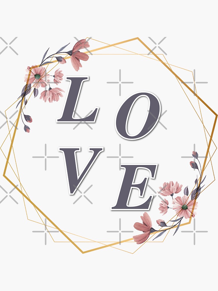 "Love flowers" Sticker by Ursache | Redbubble