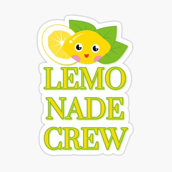 "Lemonade Crew - Kawaii Lemon Summer Love" Sticker for Sale by coco ...