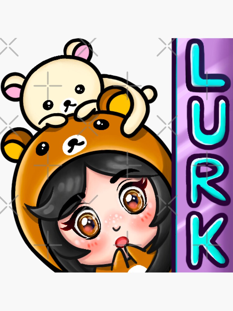 "Bears Lurk Emote" Sticker for Sale by zoejiajia | Redbubble