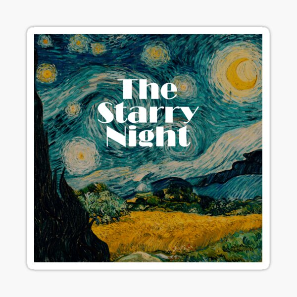 "The Starry Starry Night " Sticker for Sale by 8bitprints | Redbubble