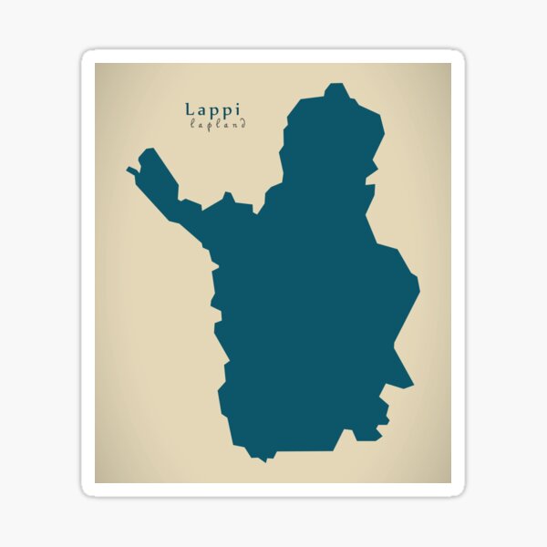 "Modern Map - Lappi federal state map Finland FI" Sticker by ...