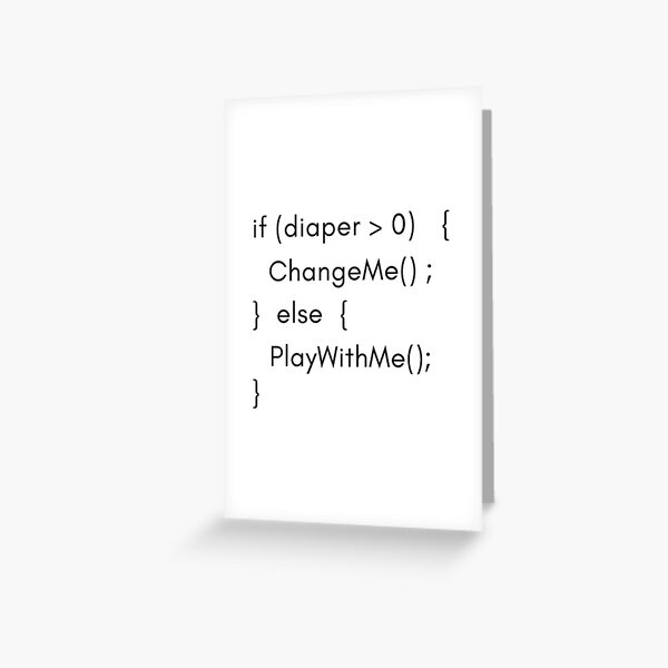 "Funny Programmer Baby, Developer Mommy and Daddy Coder" Greeting Card ...