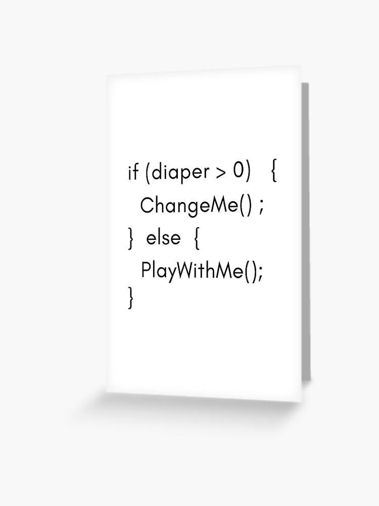 "Funny Programmer Baby, Developer Mommy and Daddy Coder" Greeting Card ...