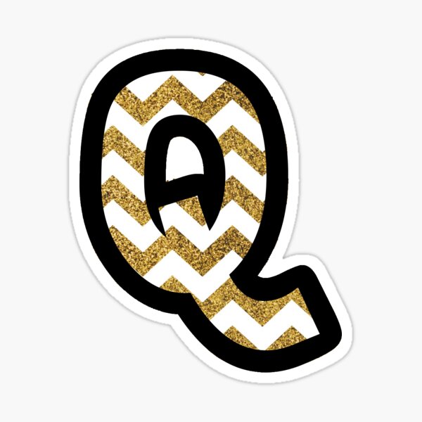 Letter Q Glitter Stickers | Redbubble