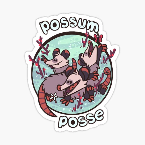 "Possum Posse " Sticker for Sale by Rowyn1998 | Redbubble