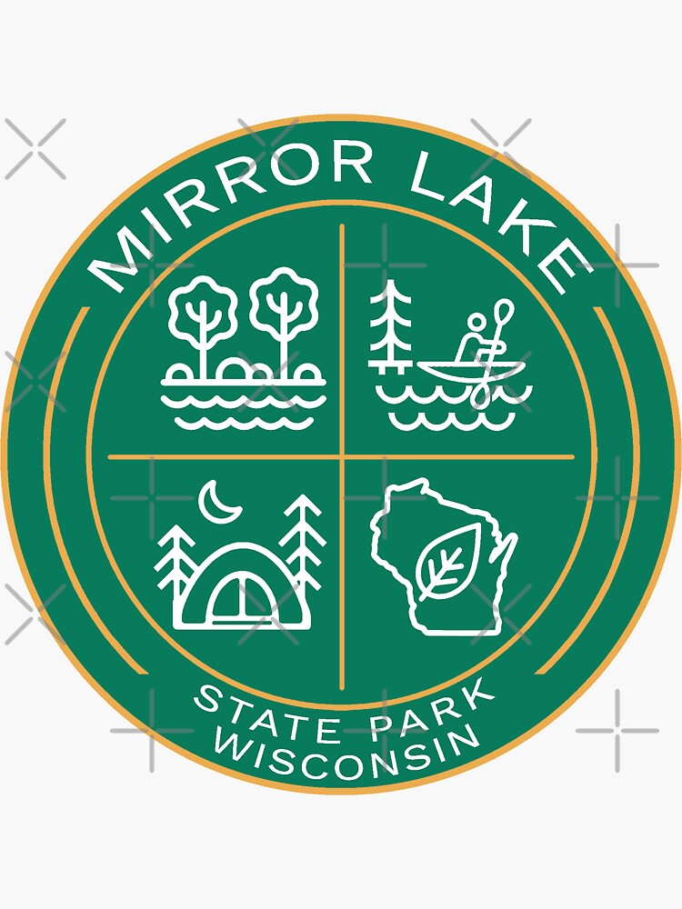 "Mirror Lake State Park Heraldic Logo" Sticker for Sale by VanyaKar ...