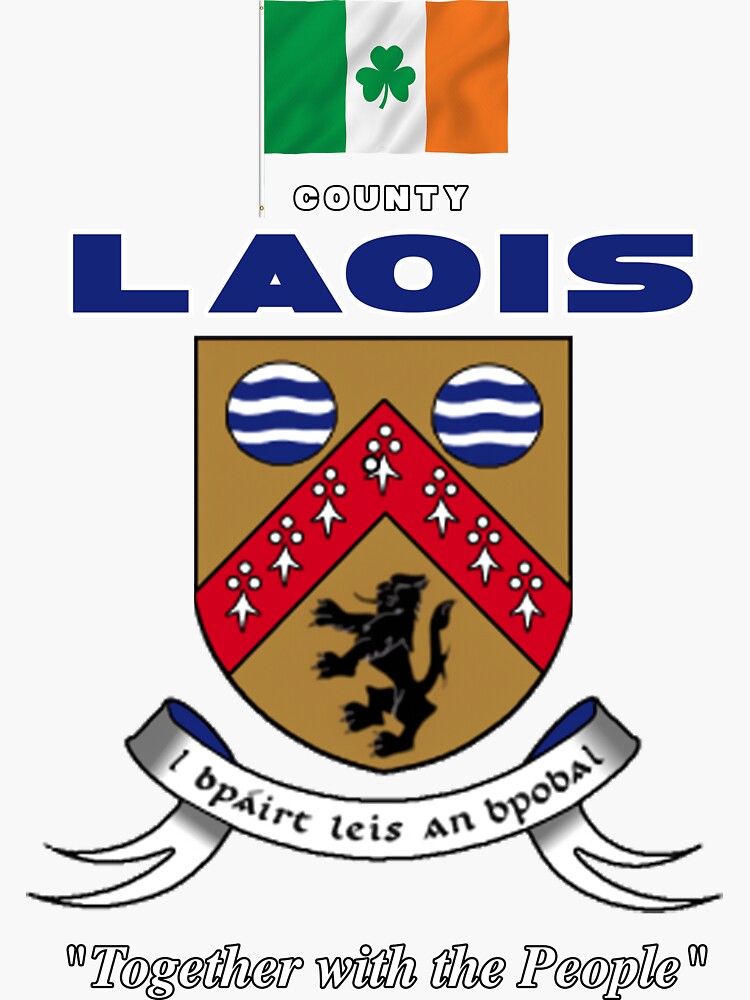 "County Laois Ireland - Official Crest" Sticker by CathalDevlin | Redbubble