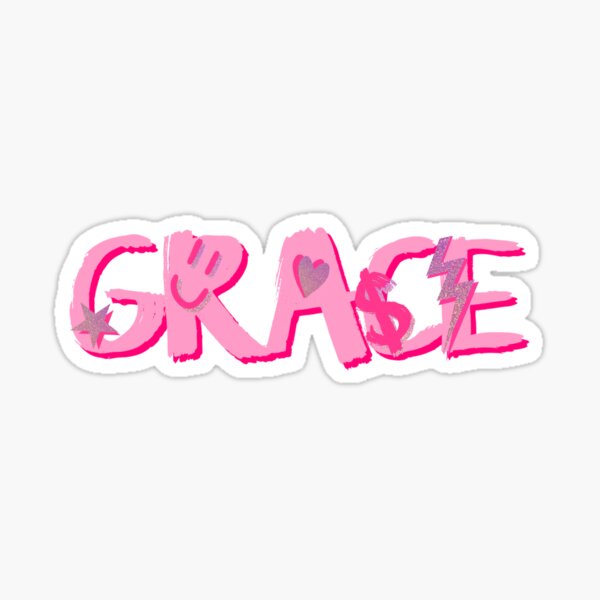 "GRACE name" Sticker for Sale by juliasantos5 | Redbubble
