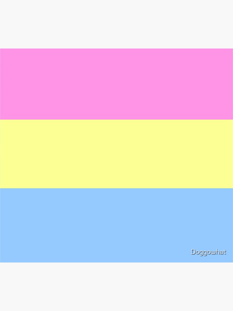 "Pastel Pan Flag" Sticker by Doggowhat | Redbubble