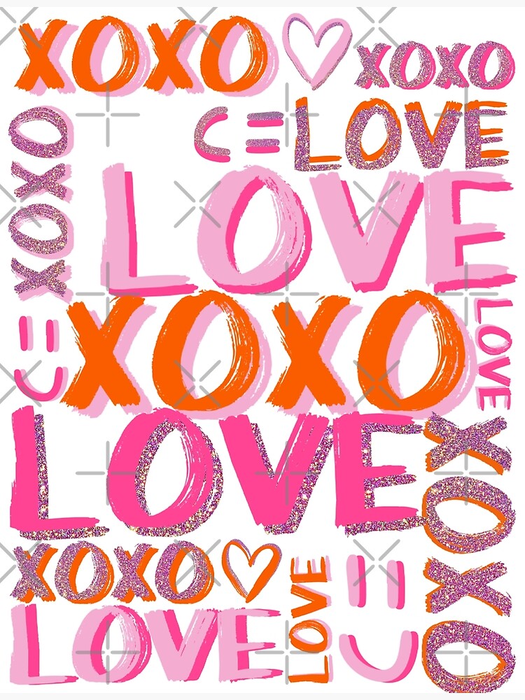 "XOXO LOVE" Poster for Sale by Julia Santos | Redbubble