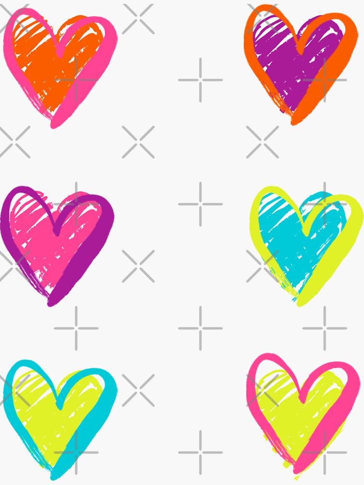 "preppy hearts" Sticker for Sale by juliasantos5 | Redbubble