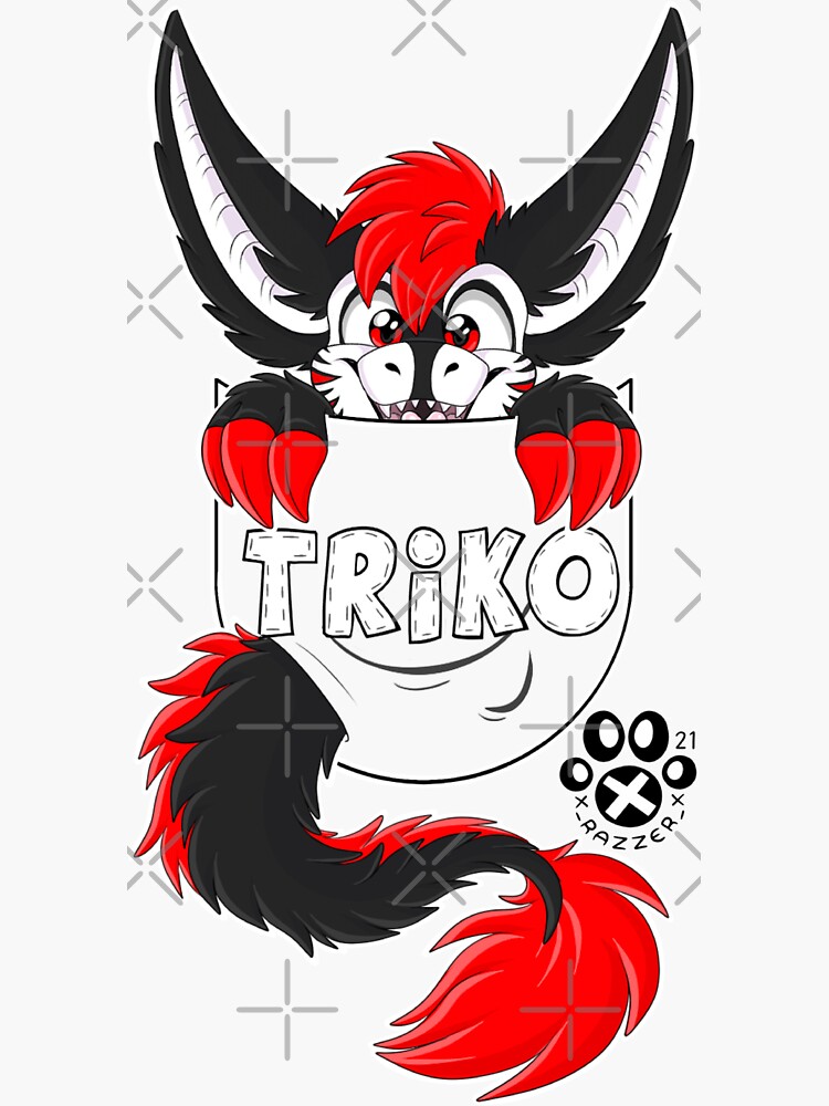 "Pocket Triko!" Sticker for Sale by xRazzerx | Redbubble
