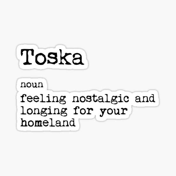 "Toska Definition" Sticker for Sale by AmiaDDesign | Redbubble