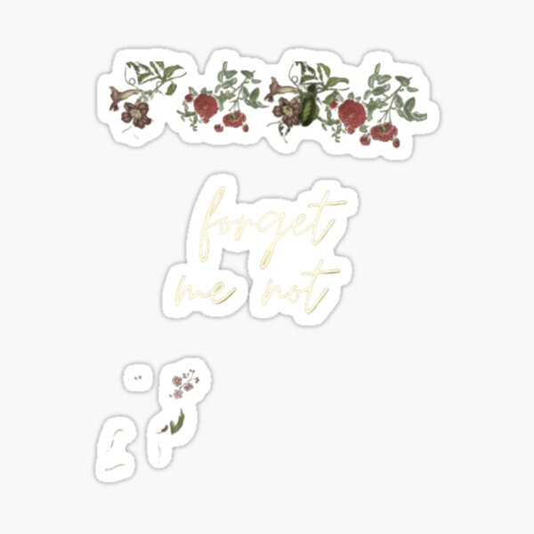 "Floral forget me not " Sticker for Sale by INULMARLIYA | Redbubble