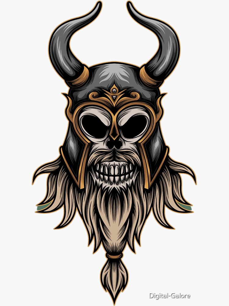 "Viking Skull" Sticker for Sale by Digital-Galore | Redbubble