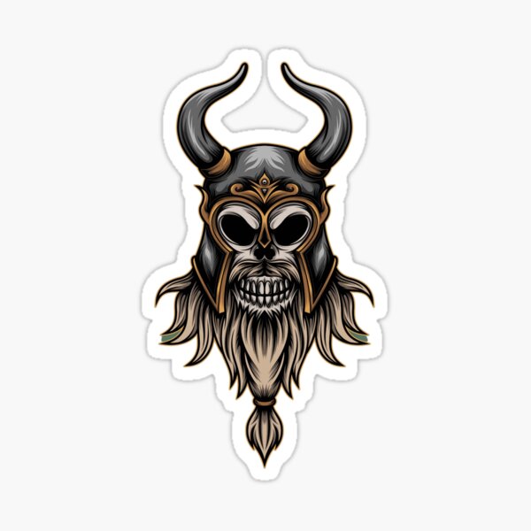 "Viking Skull" Sticker for Sale by Digital-Galore | Redbubble