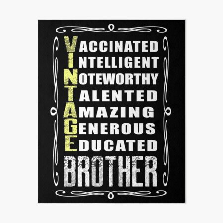 "Vintage Acronym Retiring Brother | Bro | Sibling | Bruvver" Art Board ...