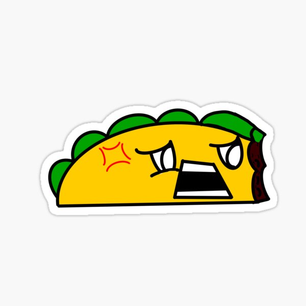 "Screaming taco" Sticker for Sale by jackychantheMAN | Redbubble