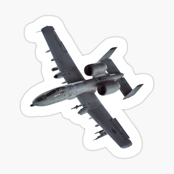 " A-10 Warthog USAF Air Force Fighter Jet" Sticker for Sale by ...