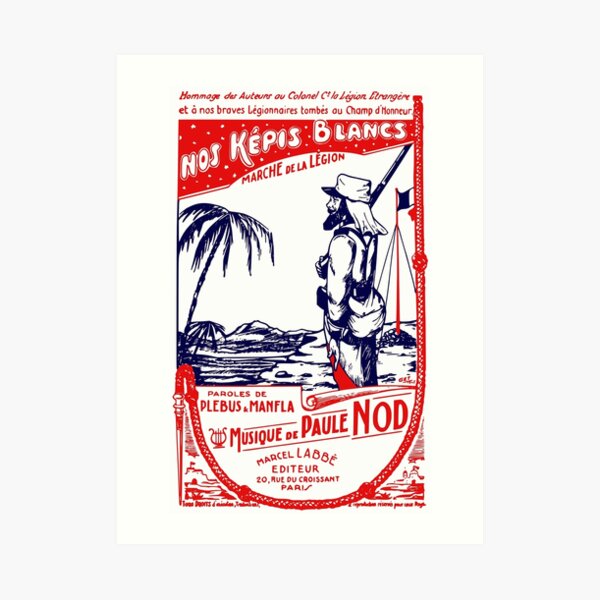 "French Foreign Legion Poster" Art Print for Sale by sirglennbo | Redbubble