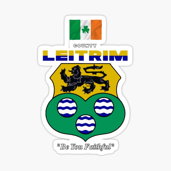 "County Leitrim Ireland - Official Crest" Sticker by CathalDevlin ...