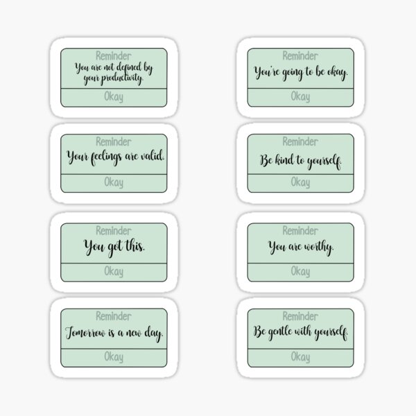 "Reminders Collection Mini Sticker Pack" Sticker for Sale by ...