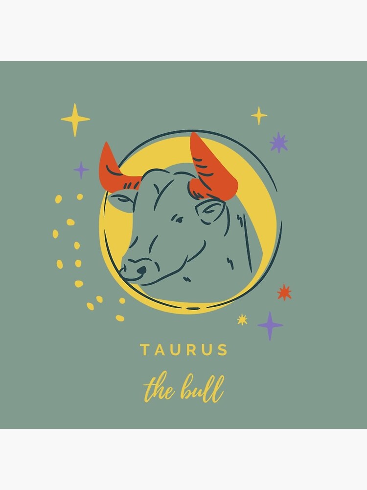 "Taurus- the bull sticker" Sticker for Sale by slackerco | Redbubble