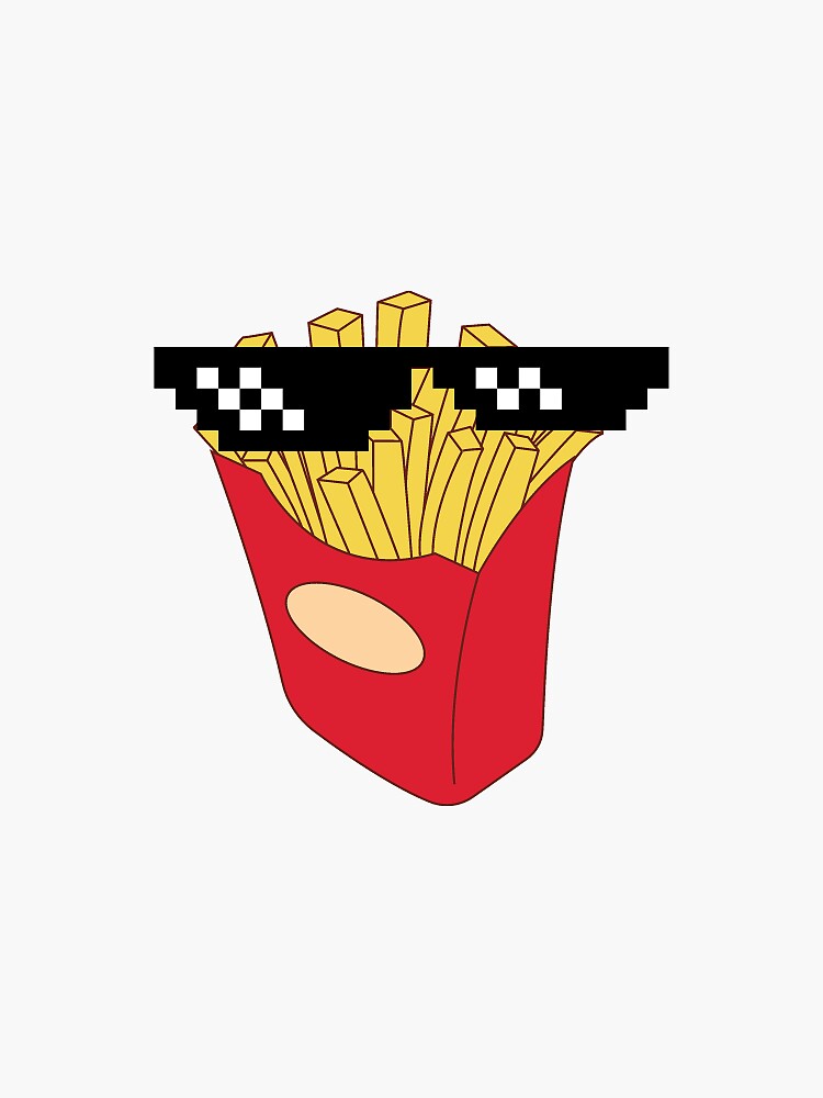 "MLG SWAG Glasses | Potatoes Cool French Fries Sticker " Sticker for ...