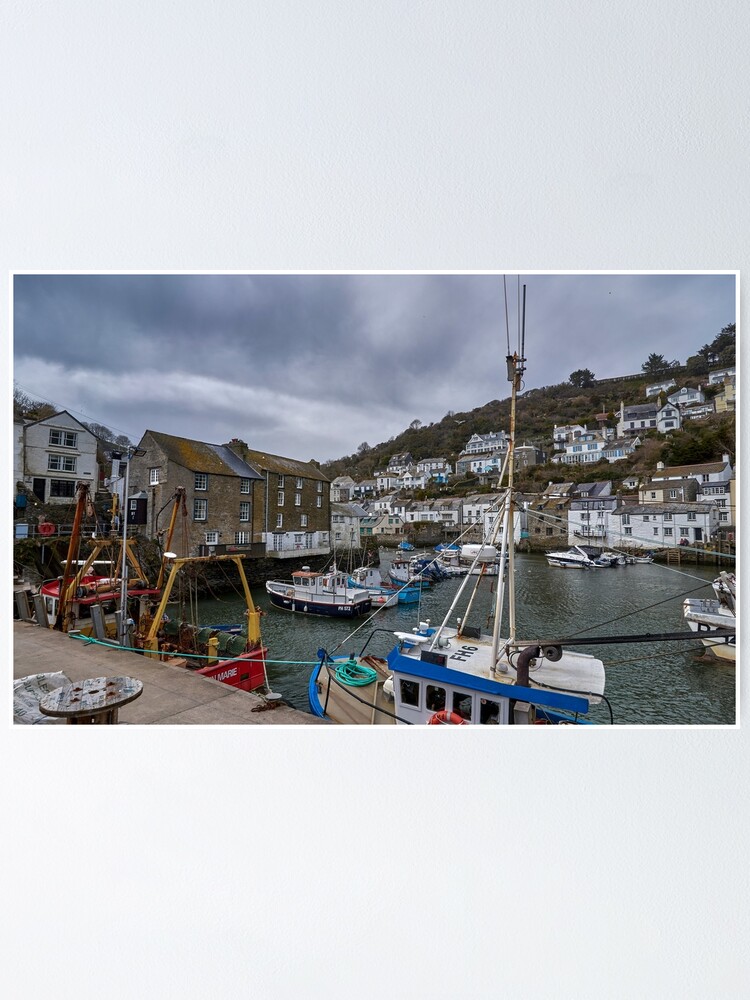"Boats in Polperro Harbour, Cornwall" Poster for Sale by VnGphoto ...