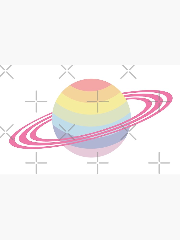 "Pastel Rainbow Planet - saturn, planets, colorful, cute, stars" Poster ...