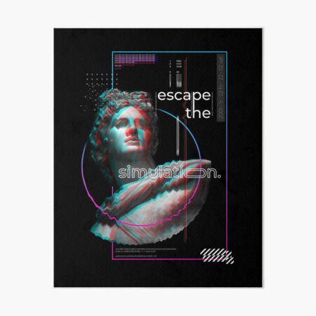 "Glitch Greek Statue Retrowave Vaporwave Synthwave" Art Board Print for ...