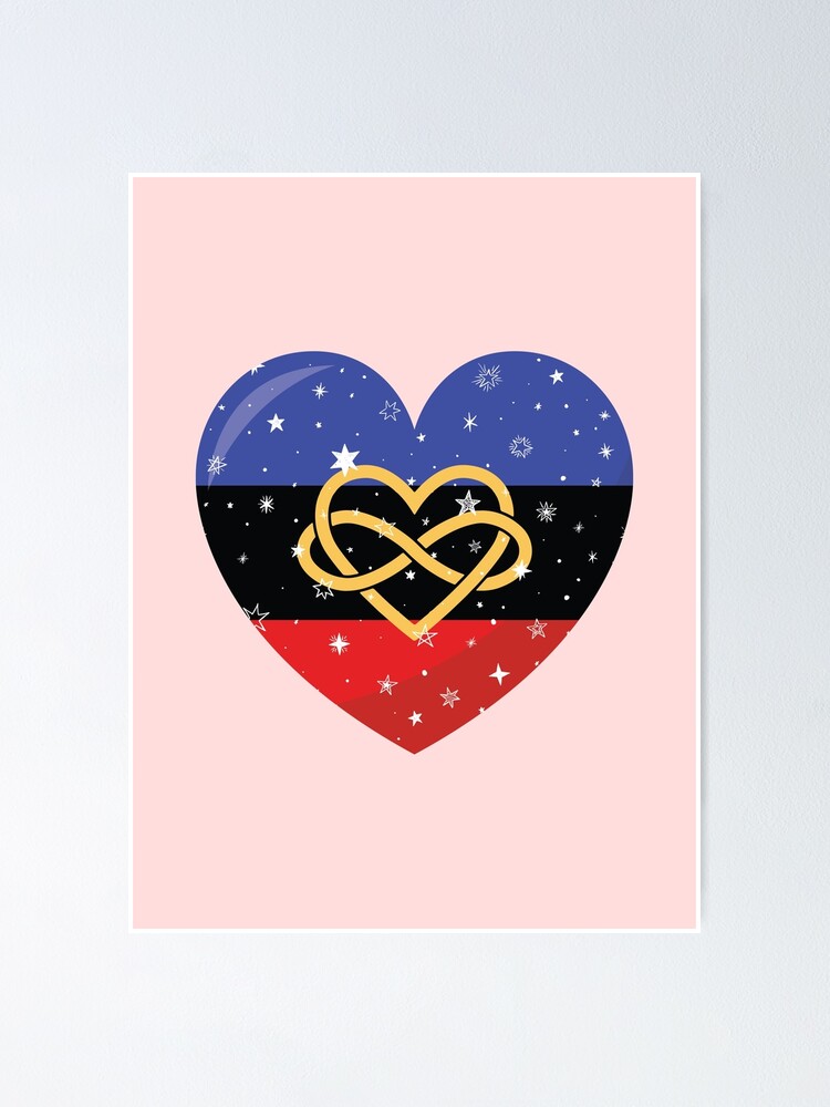 "Sparkling Polyamorous Heart" Poster for Sale by Pridish | Redbubble