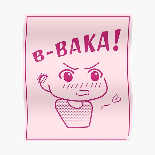"Anime Shy Cute Chibi Baka Dark Design" Poster for Sale by yuuka18 ...