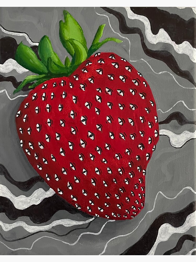 "trippy strawberry " Sticker by celina0325 | Redbubble