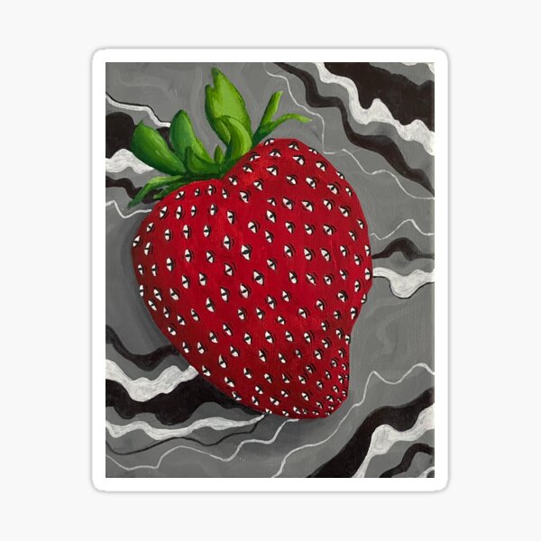 "trippy strawberry " Sticker by celina0325 | Redbubble