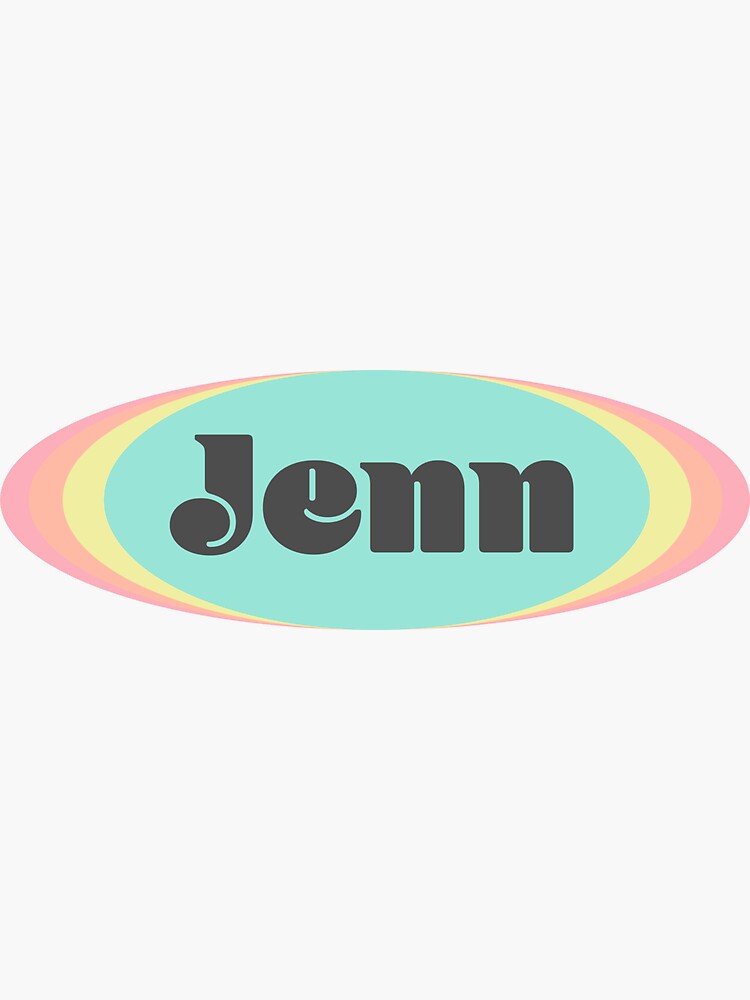 "Jenn" Sticker for Sale by livashh | Redbubble