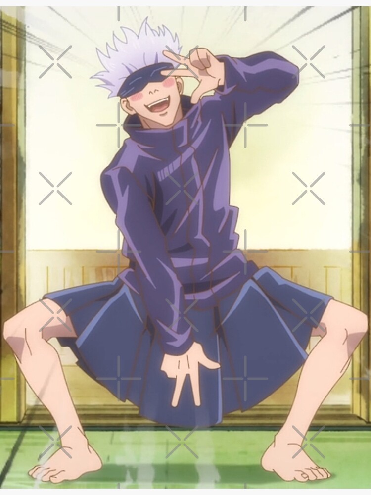"Gojo Satoru wearing a skirt" Art Print for Sale by Solei5 | Redbubble