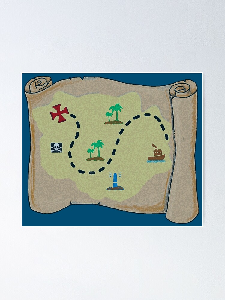"Treasure Map" Poster by the-krisney-way | Redbubble
