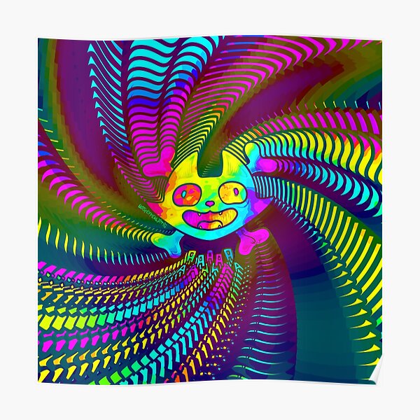 Póster «Gato feliz colorido (también conocido como AAAAA AAAAAA)» de ...