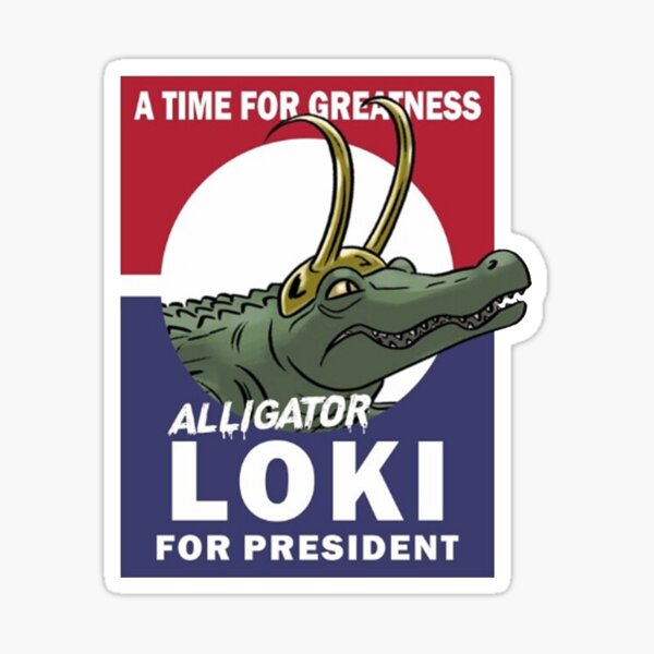 "ALLIGATOR LOKI" Sticker for Sale by kitechano | Redbubble