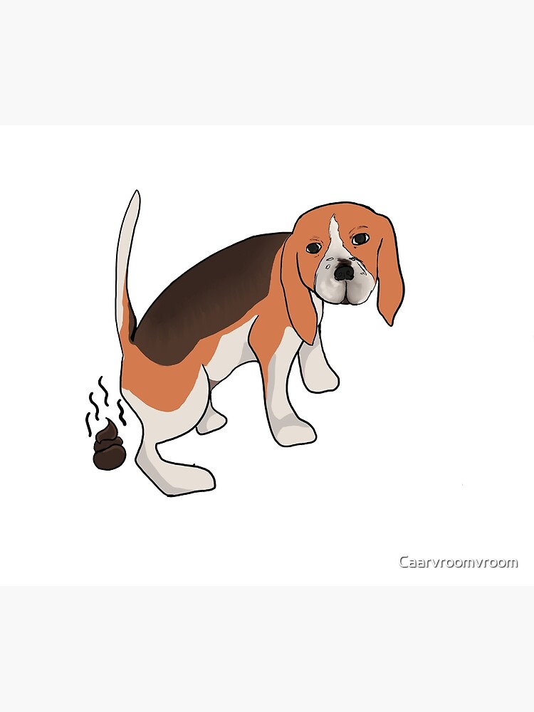 "Pooping Beagle" Poster for Sale by Caarvroomvroom | Redbubble
