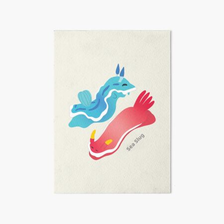"Cute Colorful Sea Slug Drawing" Art Board Print for Sale by MariOyama ...
