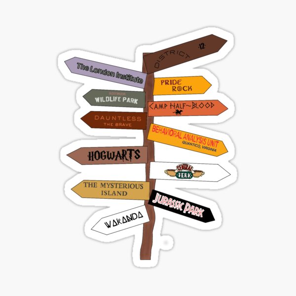 "fandom road sign" Sticker for Sale by the-riles-files | Redbubble